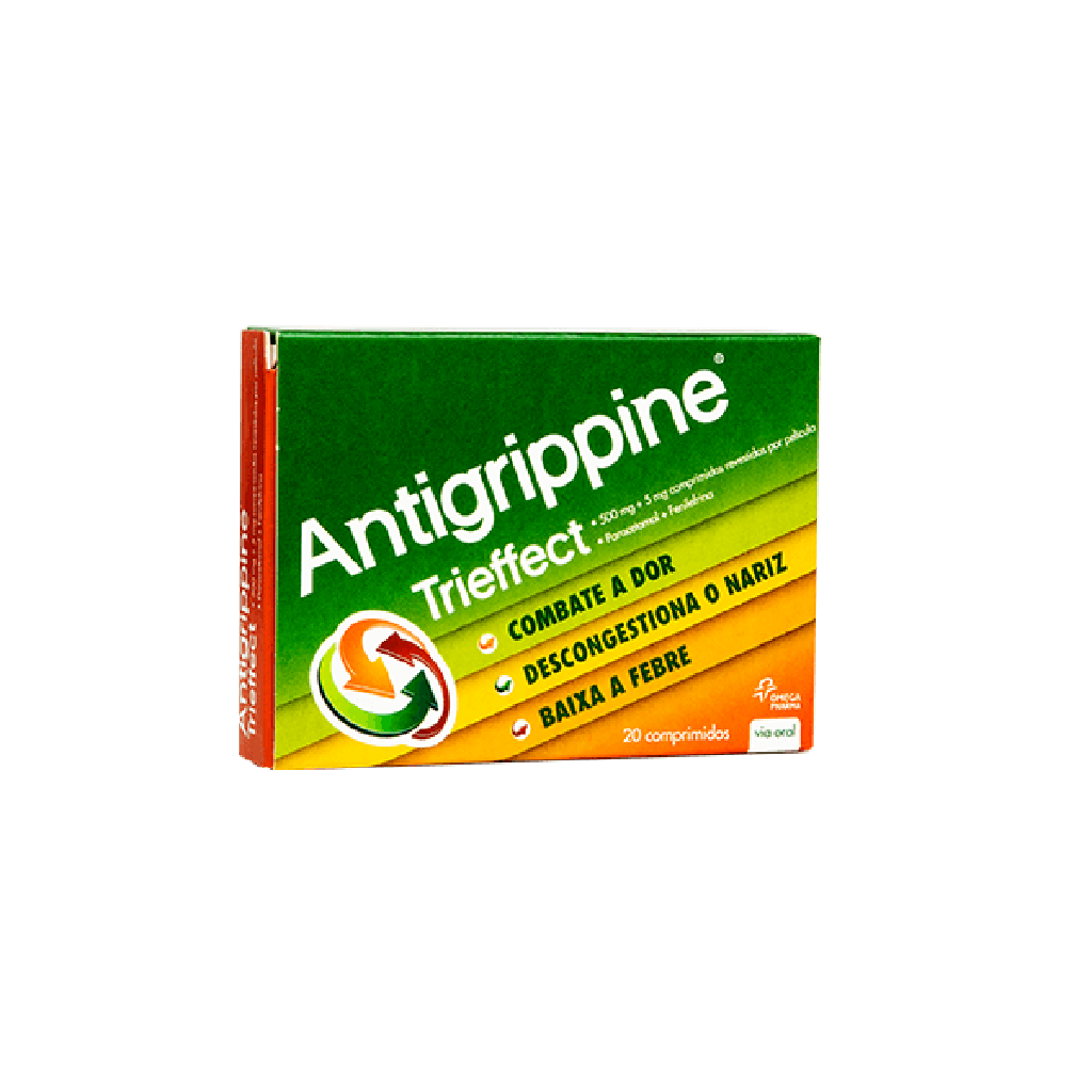 Antigrippine Trieffect 500 Mg + 5 Mg 20 Comp | Farmácia Num Clique